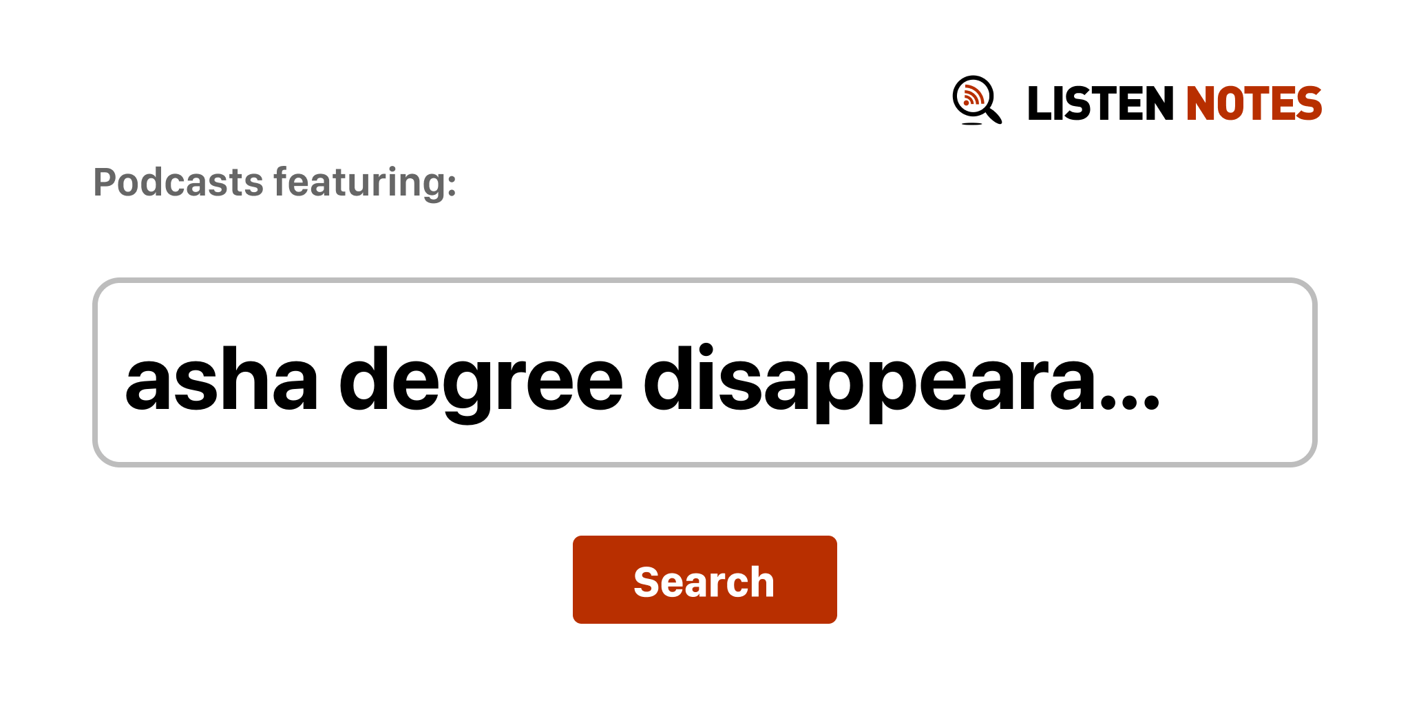 Asha Degree Disappearance - 最佳 podcast 單集